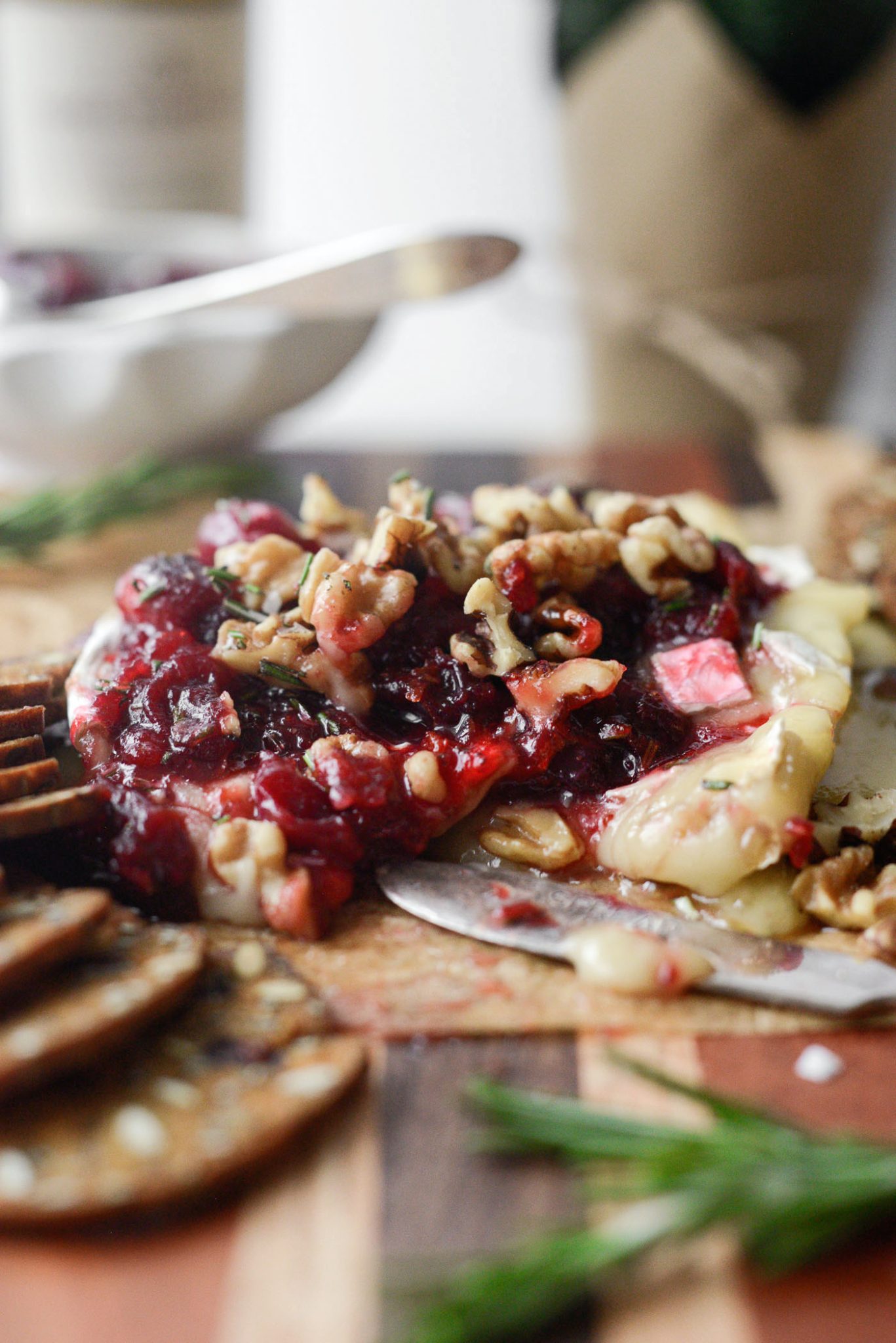 Maple Baked Brie with Cranberry Jam - Simply Scratch