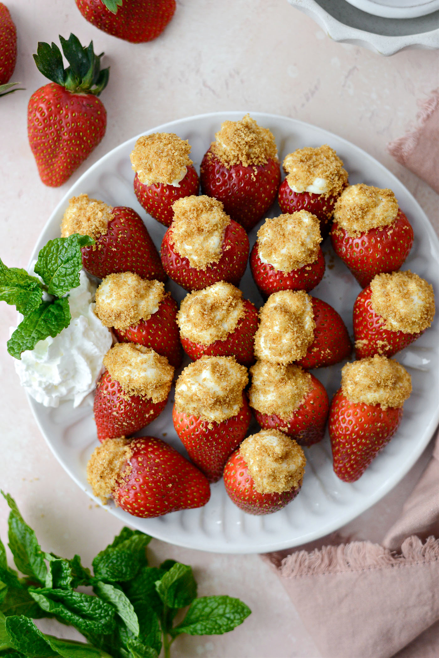 Cheesecake Filled Strawberries - Simply Scratch