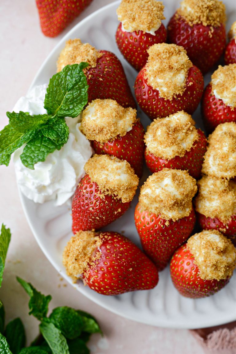 Cheesecake Filled Strawberries - Simply Scratch