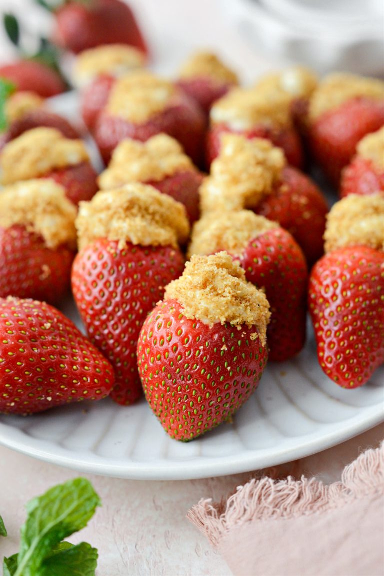 Cheesecake Filled Strawberries - Simply Scratch