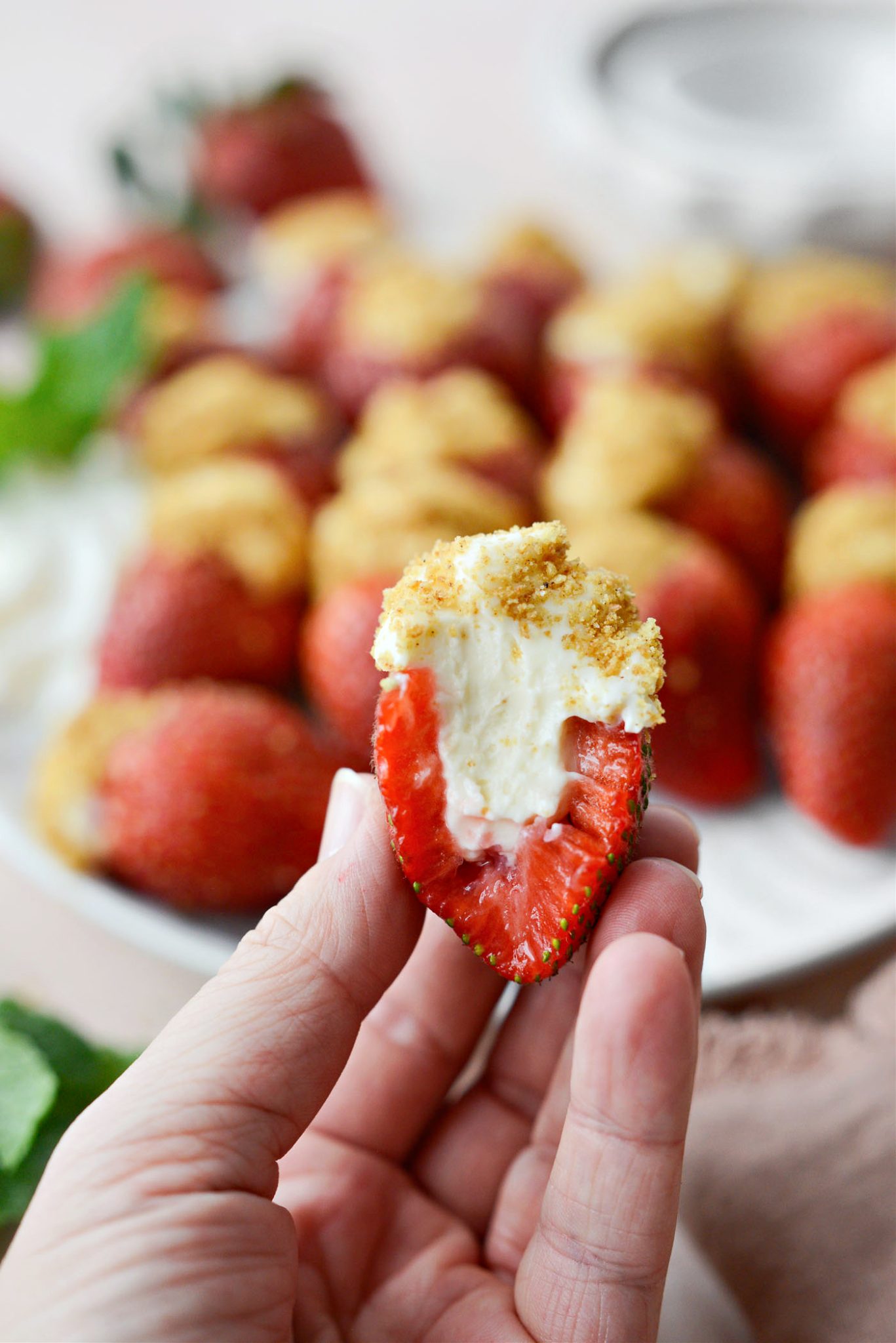 Cheesecake Filled Strawberries - Simply Scratch