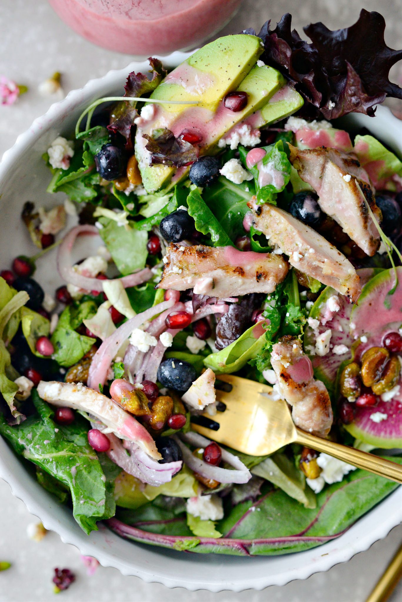 Blueberry Pistachio Spring Salad - Simply Scratch