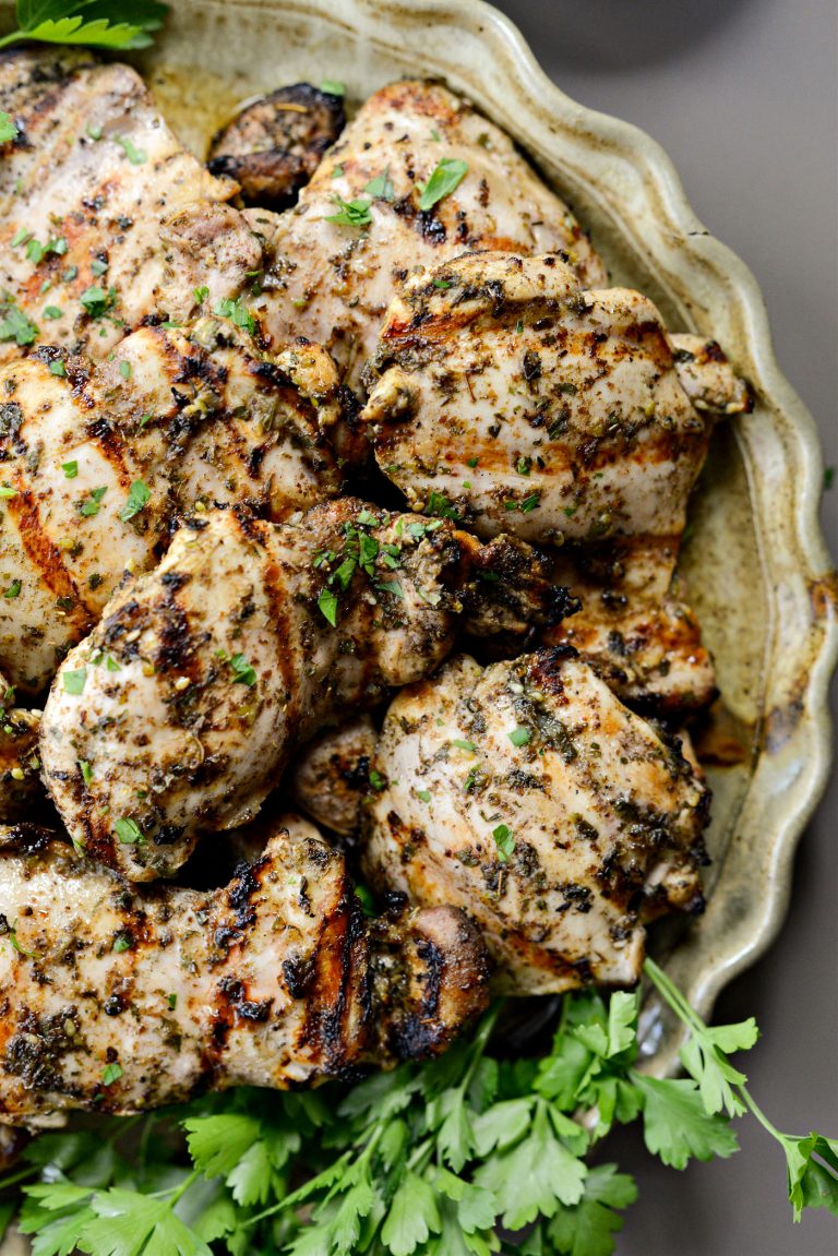 Grilled Za'atar Chicken Thighs - Simply Scratch