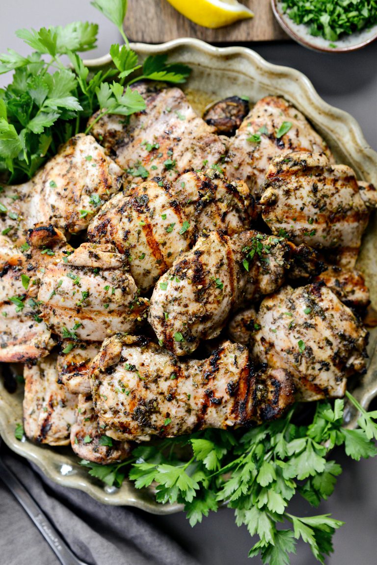 Grilled Za'atar Chicken Thighs - Simply Scratch