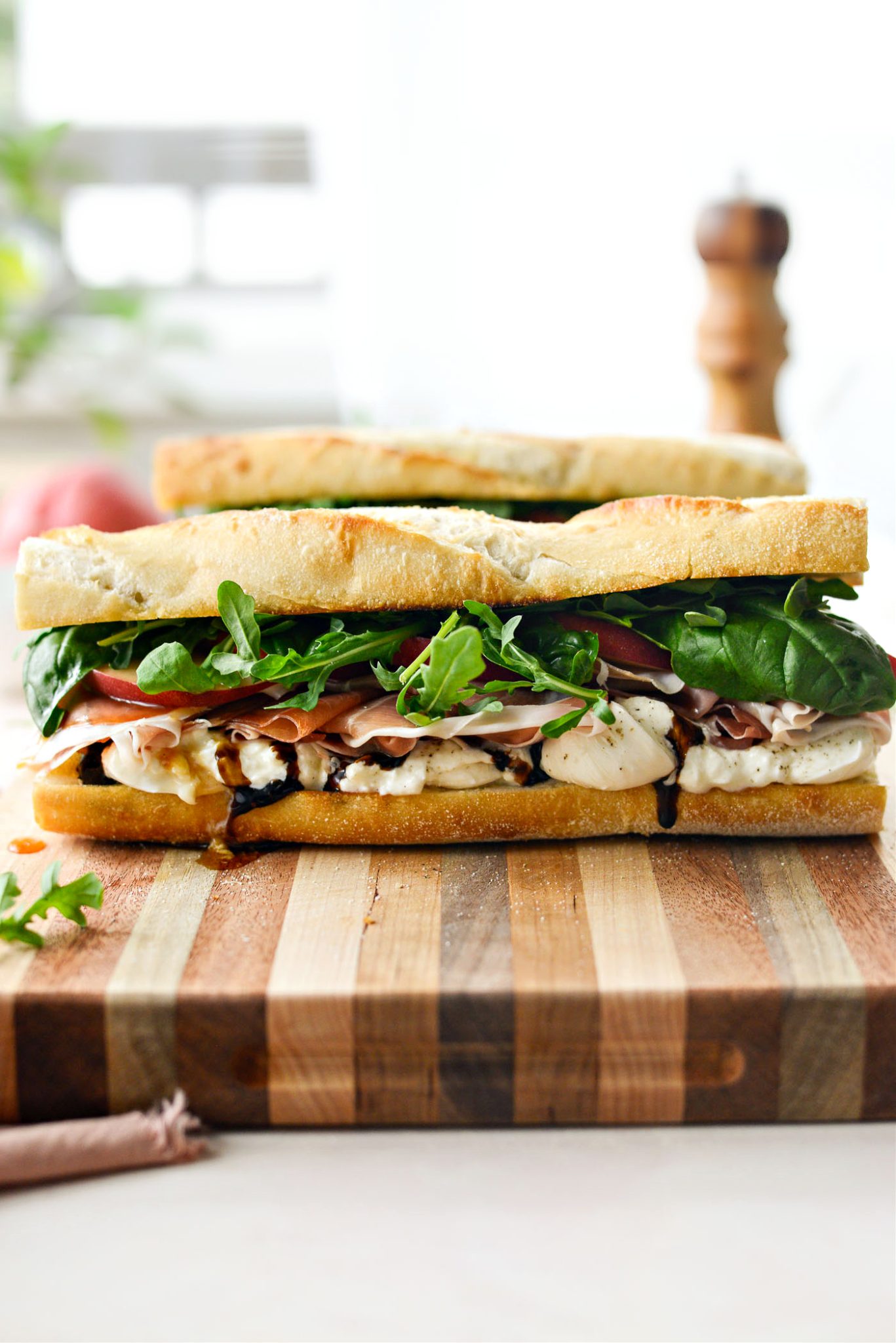 Peach Prosciutto and Burrata Sandwich - Simply Scratch