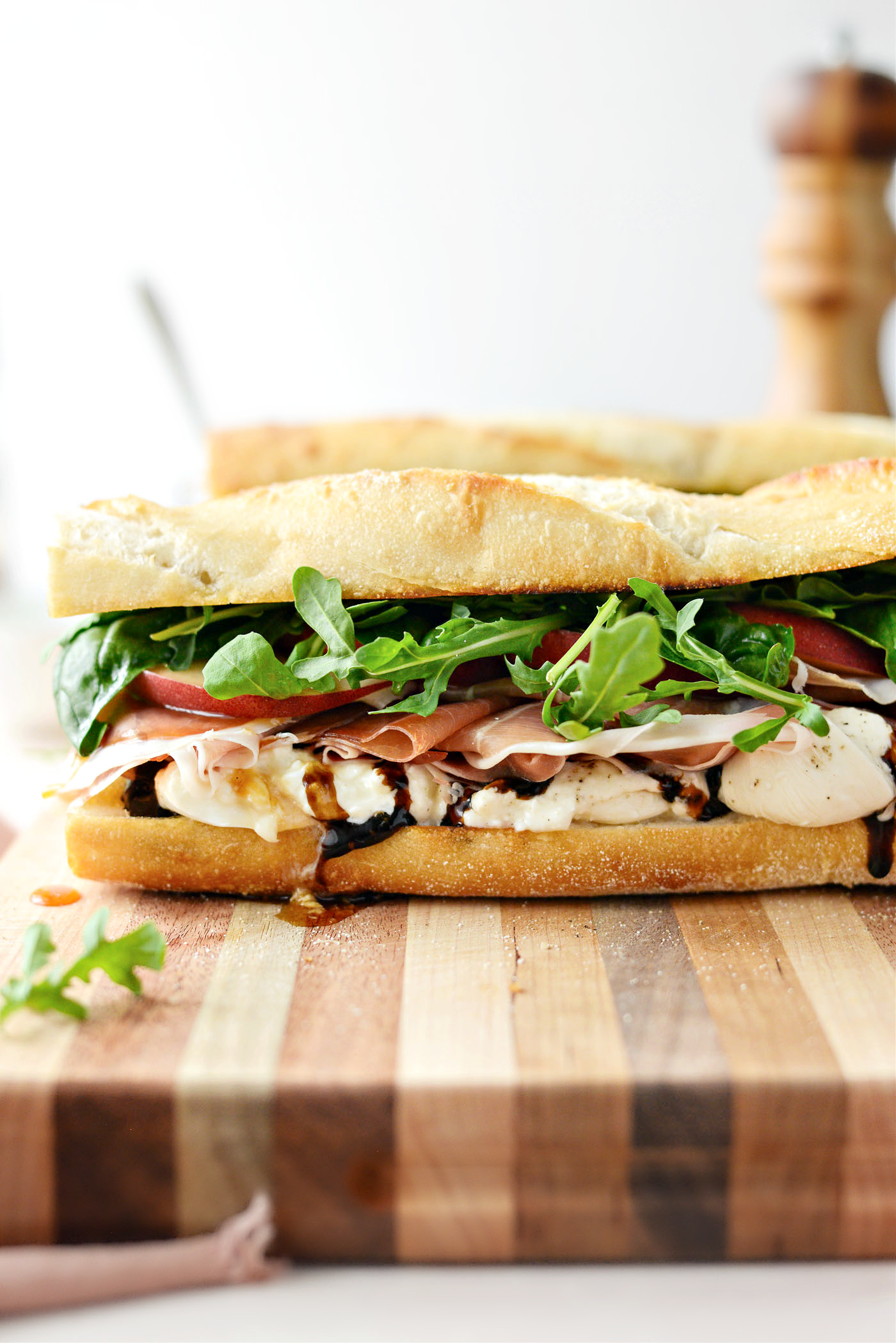 Peach Prosciutto and Burrata Sandwich - Simply Scratch