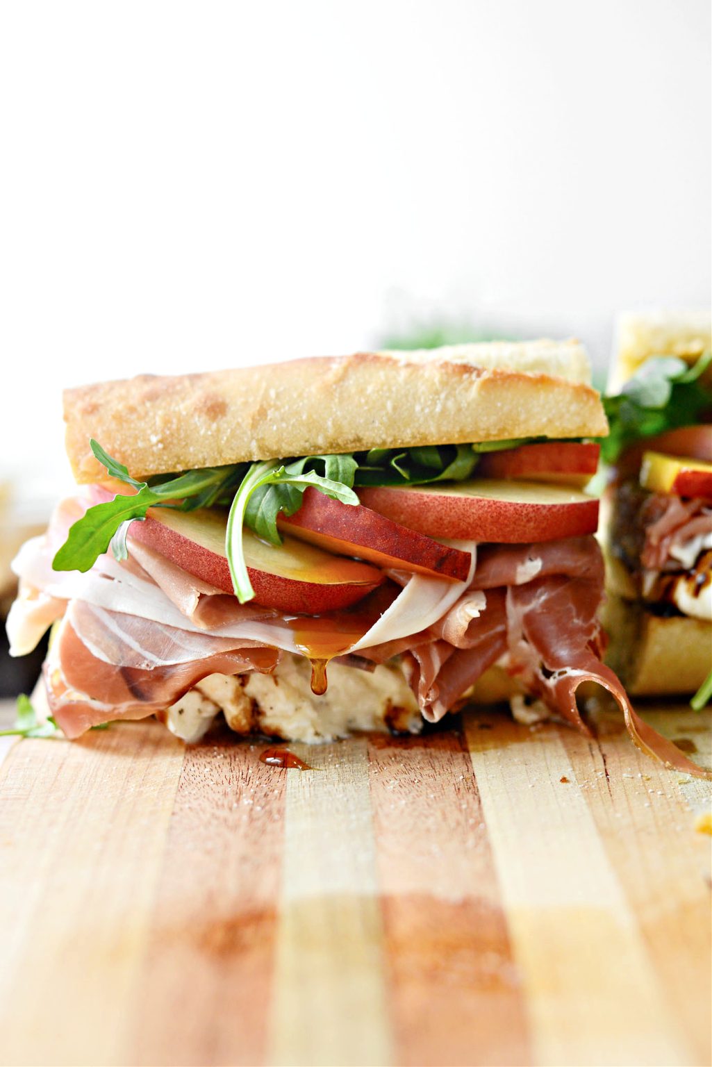 Peach Prosciutto and Burrata Sandwich - Simply Scratch