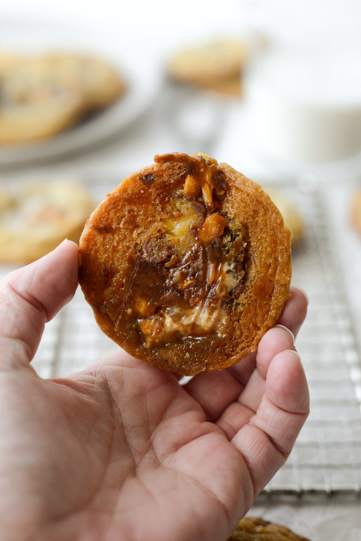 Salted Snickers Cookies - Simply Scratch