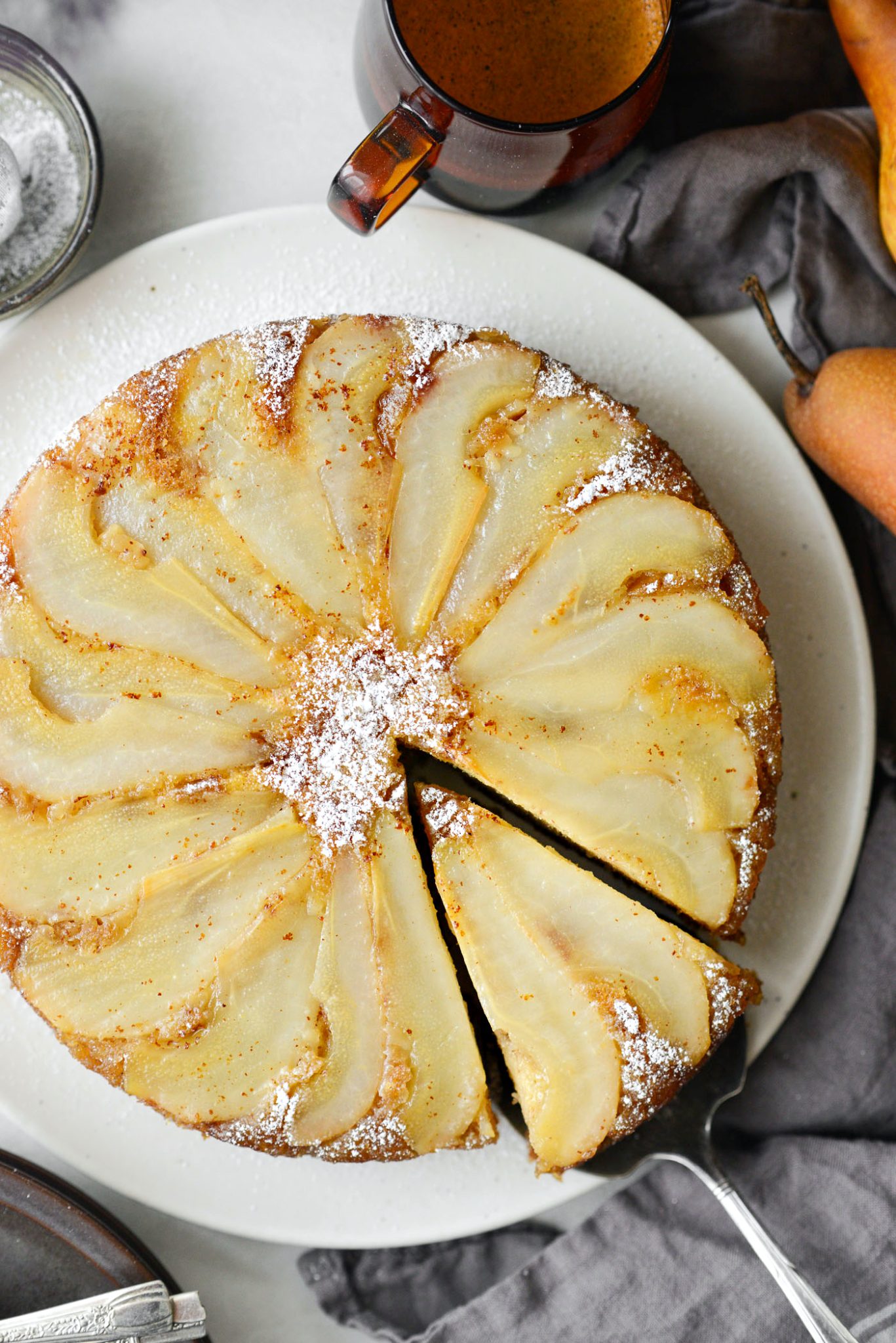 Ginger Pear Upside Down Cake - Simply Scratch