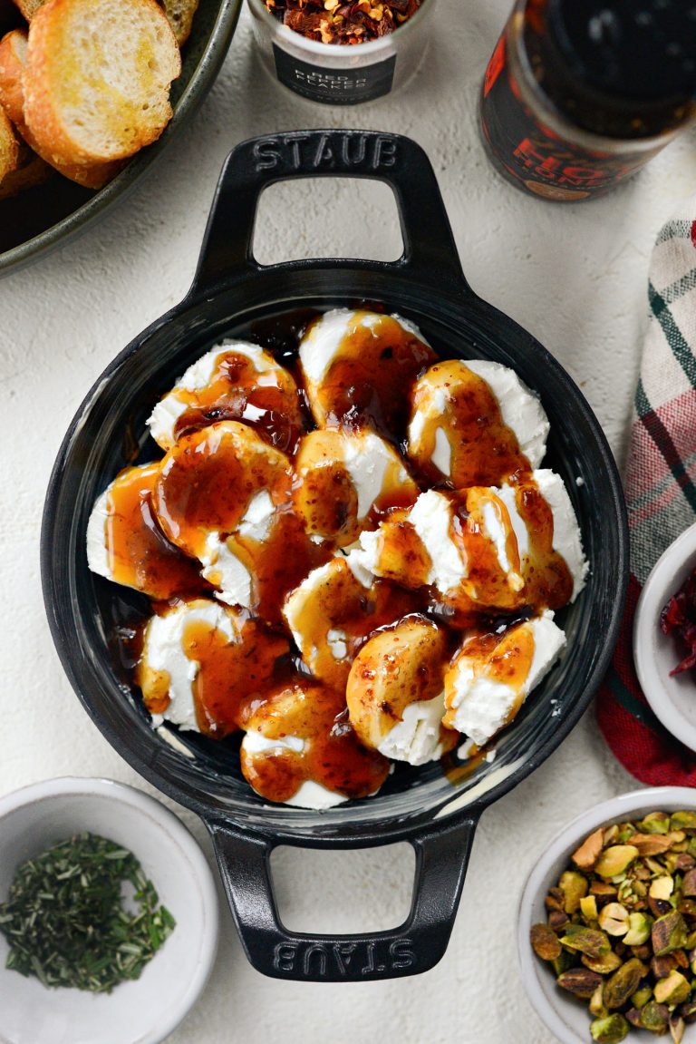 Hot Honey Goat Cheese Dip - Simply Scratch