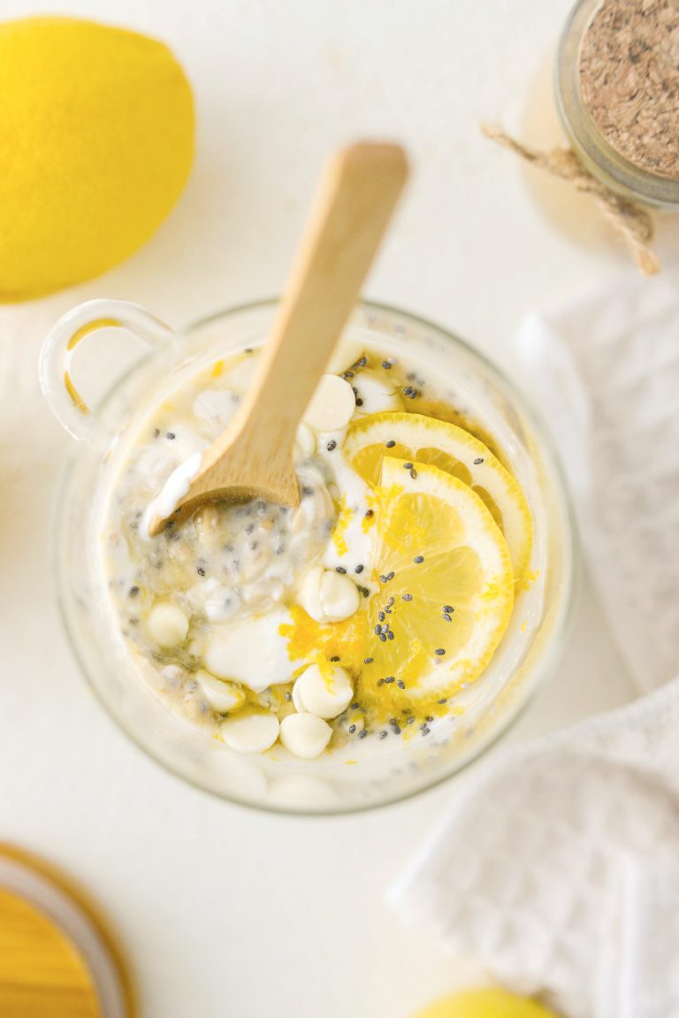 Lemon Cheesecake Overnight Oats - Simply Scratch