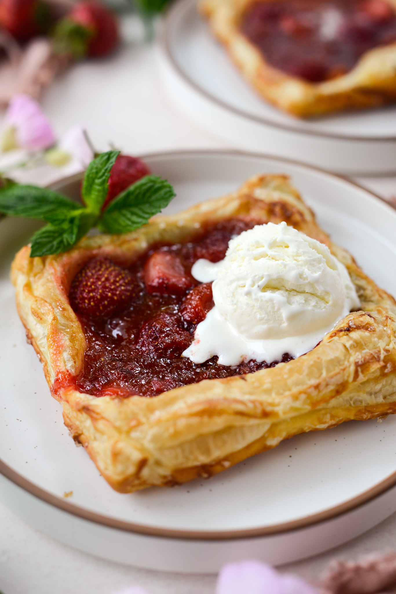 Strawberry Rhubarb Pastry Pies - Simply Scratch
