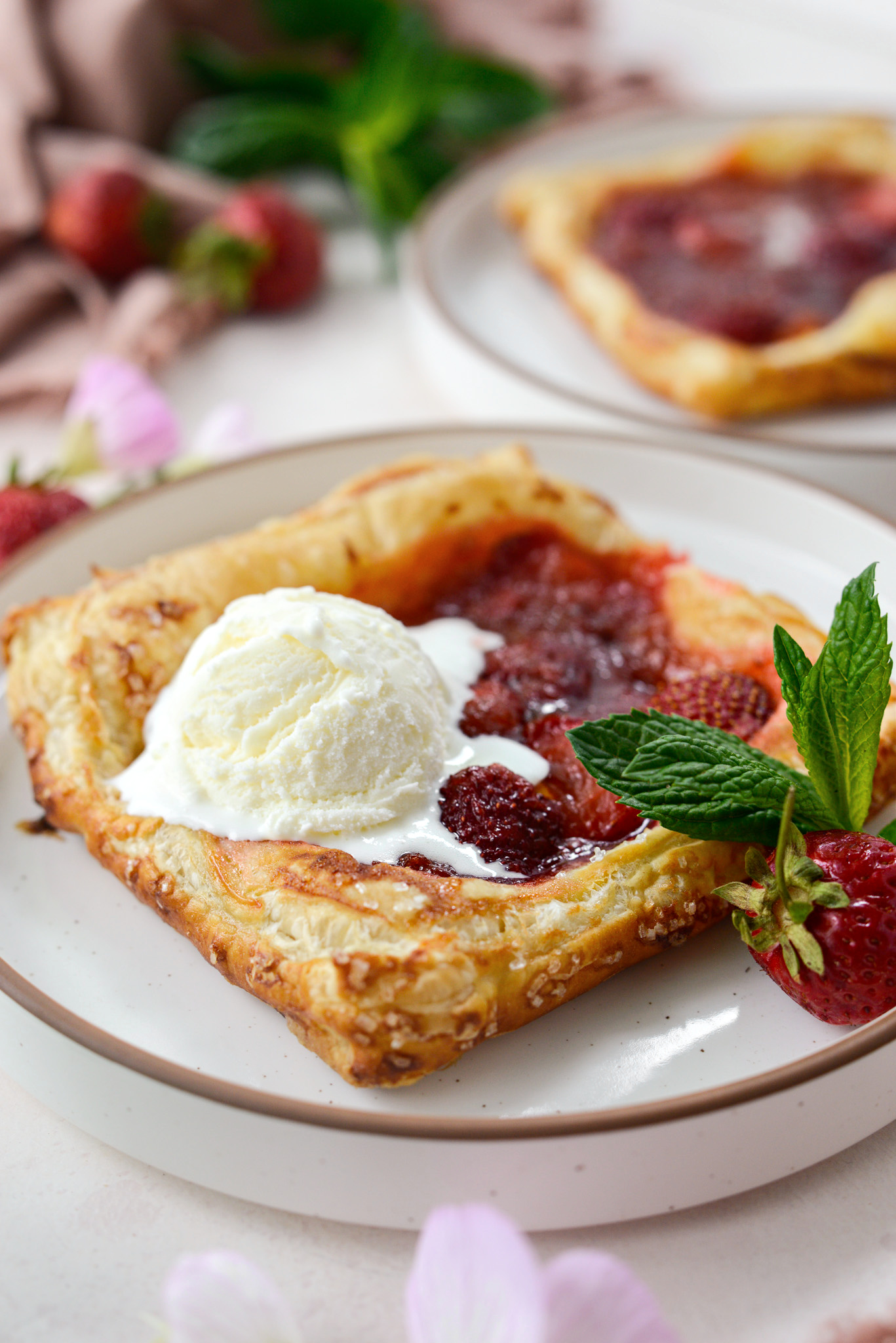 Strawberry Rhubarb Pastry Pies - Simply Scratch