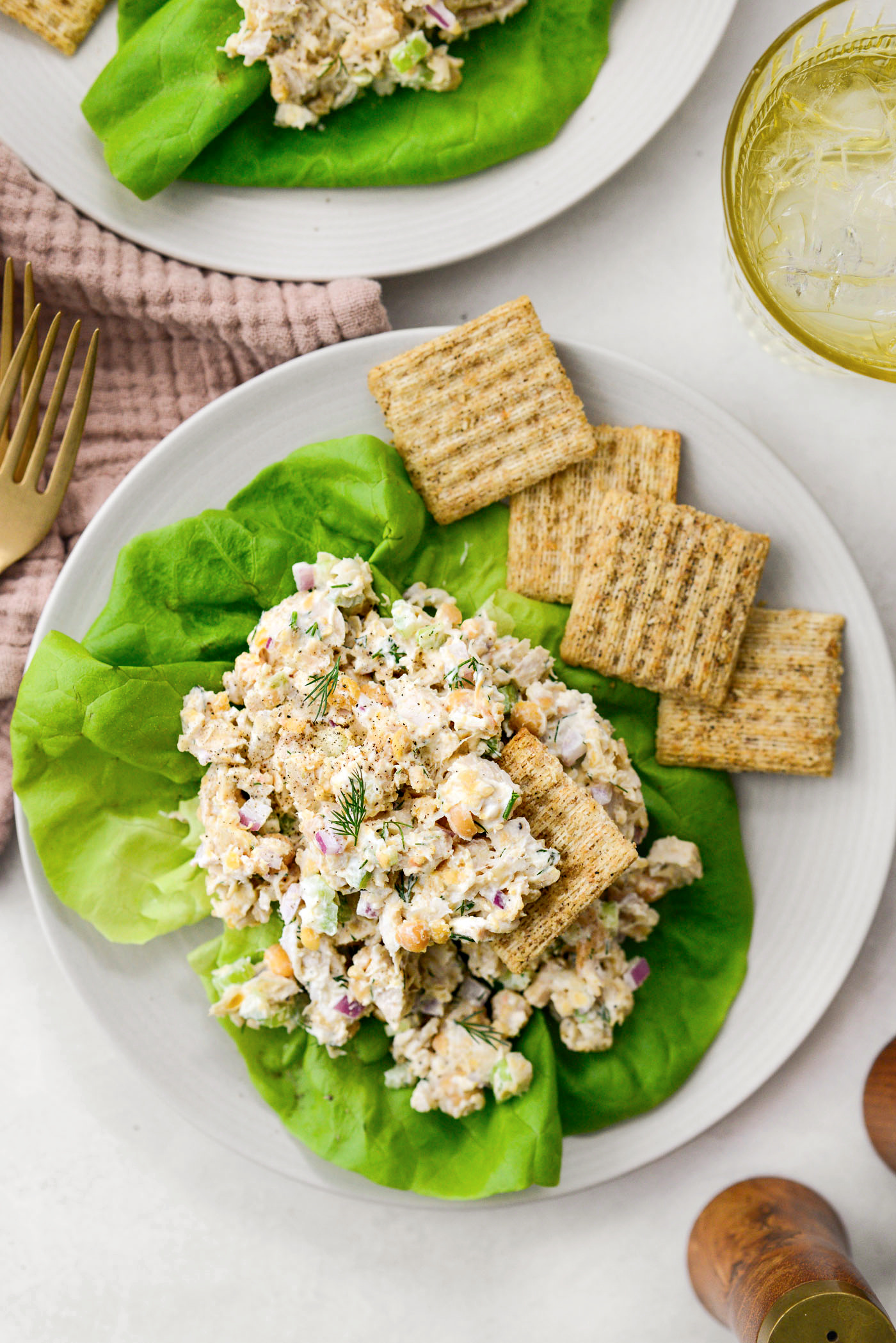 Smashed Chickpea Chicken Salad - Simply Scratch