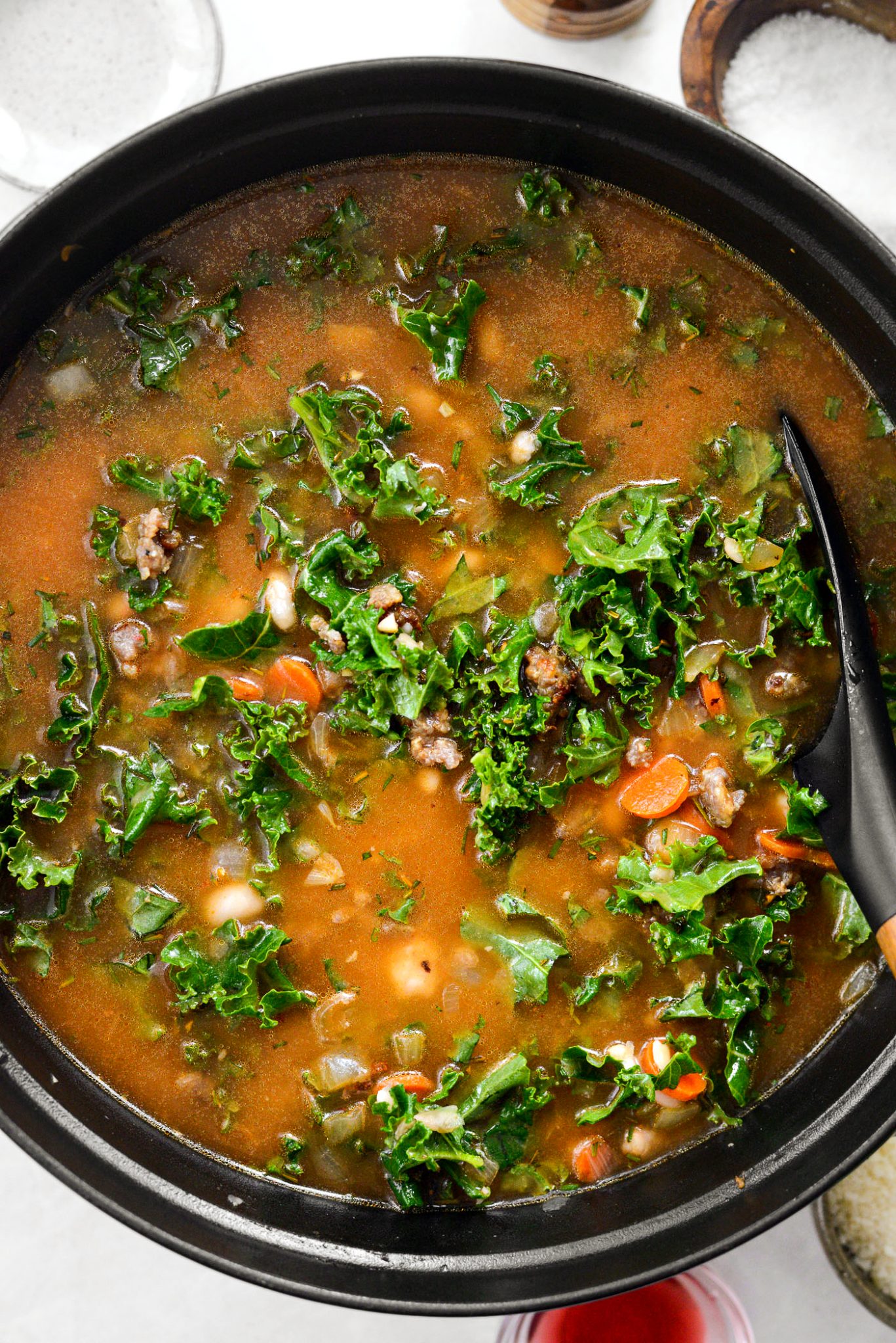 Italian Sausage and White Bean Soup with Kale - Simply Scratch
